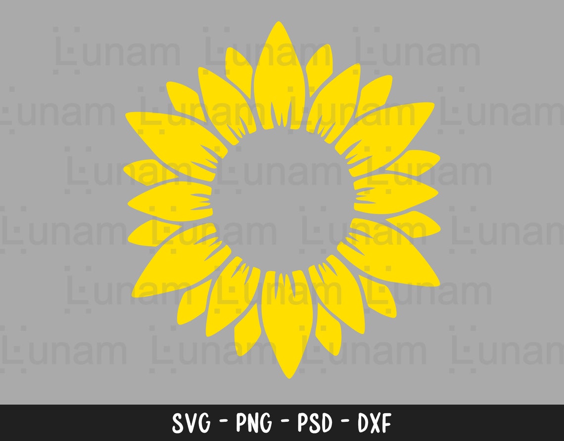 Sunflower SVG Sunflower Monogram SVG Flower Svg Monogram - Etsy