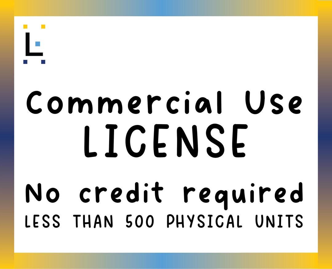 COMMERCIAL USE LICENSE, Commercial Use Svg, Commercial Use Lunamco ...