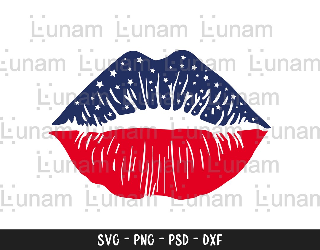 American Lips Svg, American Flag Lips Svg, Patriotic Lips Svg, USA Lips ...