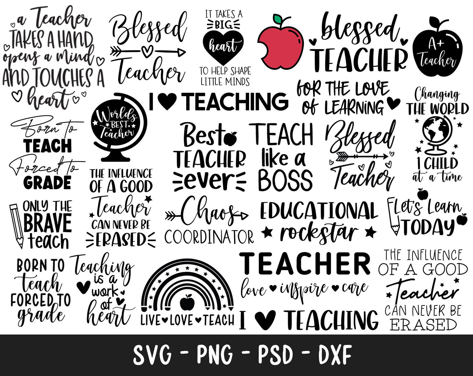 Teacher Svg Bundle, Teacher Svg, Back to School Svg, Teacher Life Svg ...