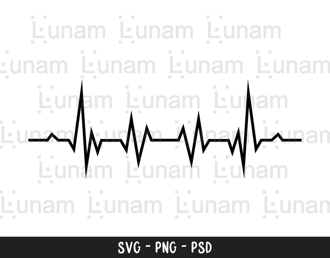 Hartslag svg Ekg svg Heartbeat svg Heartbeat clipart - Etsy België