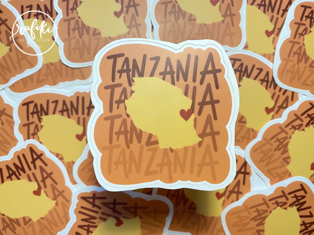 Tanzania | Die Cut Sticker, Tanzania Sticker, Swahili, Funny, Laptop ...