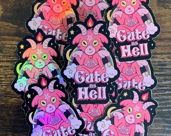 Cute as Hell Decal | Etsy
