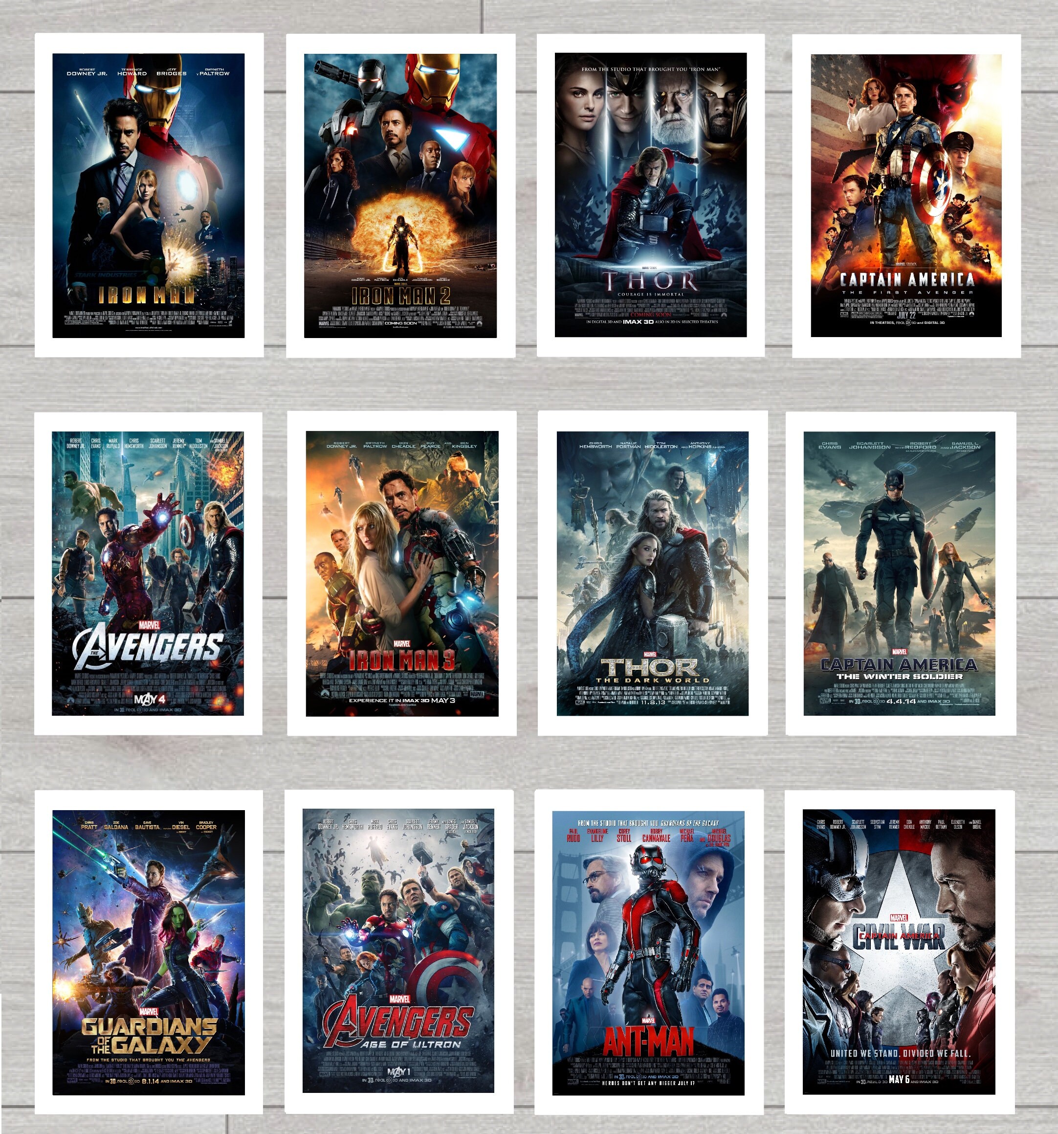 A5 Full Marvel MCU film Collection posters/prints | Etsy