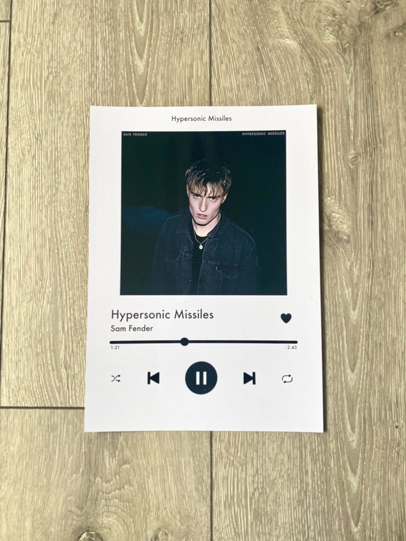 Personalised Spotify inspired Print | Etsy