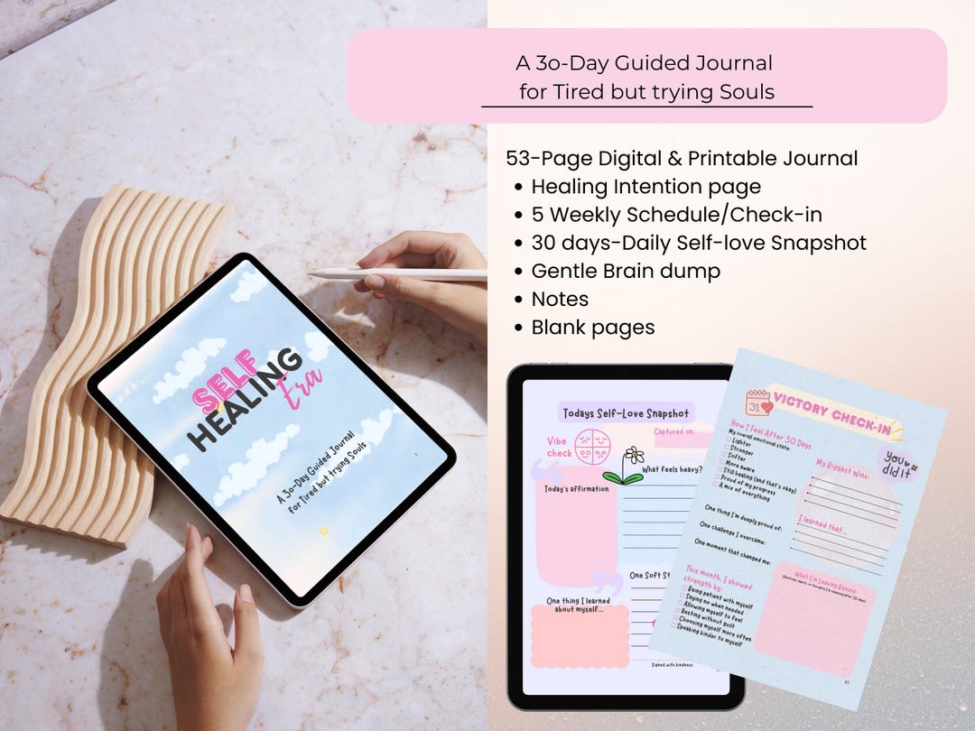 Self Healing Era Journal - Guided Mental Health & Self-love Journal ...