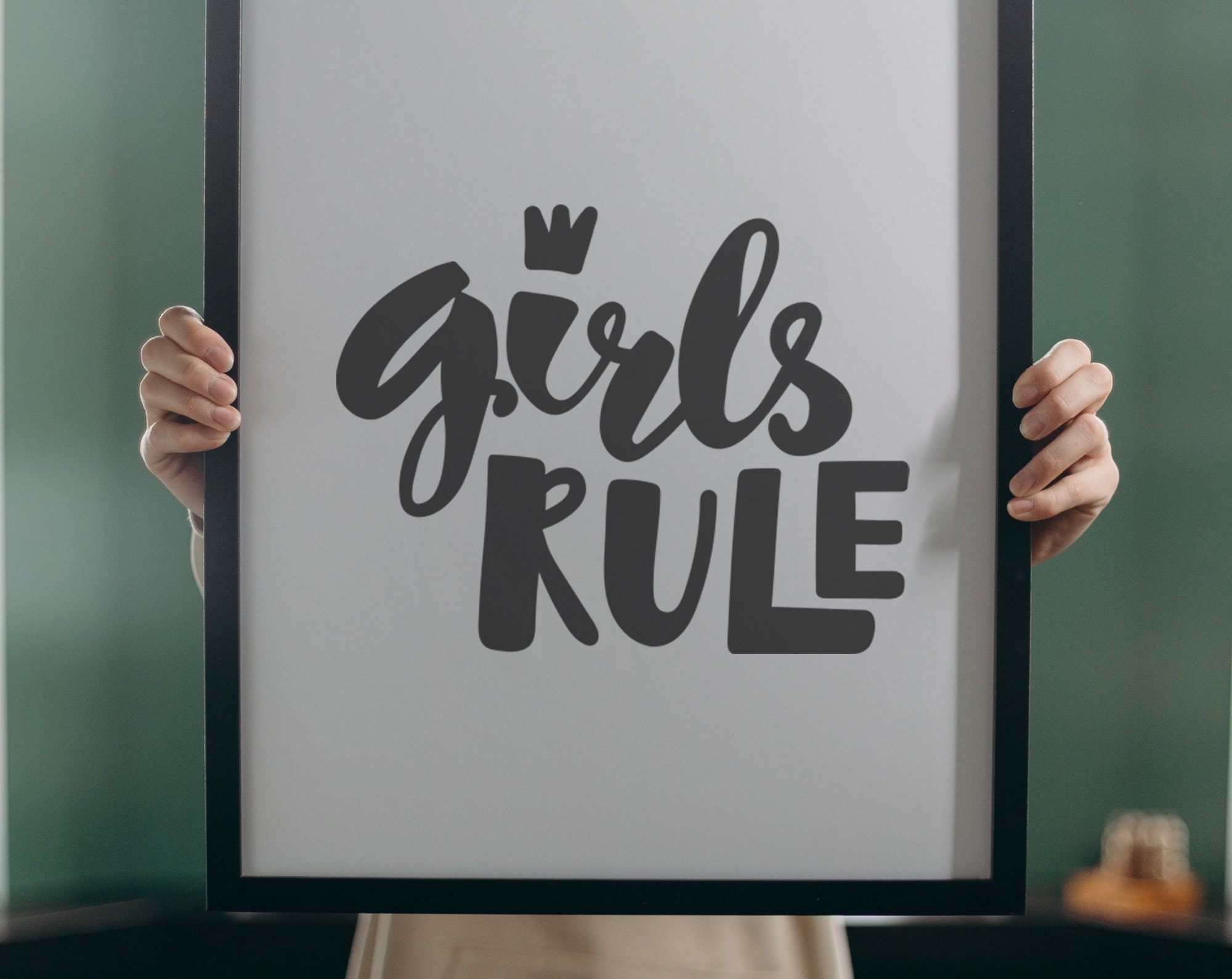 SVG Cut File Girls Rule, File for Cricut, Printable Cut File, Hand ...