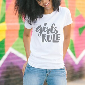 SVG Cut File Girls Rule, File for Cricut, Printable Cut File, Hand ...