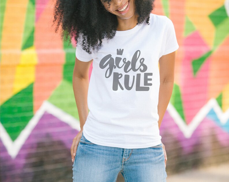 SVG Cut File Girls Rule, File for Cricut, Printable Cut File, Hand ...