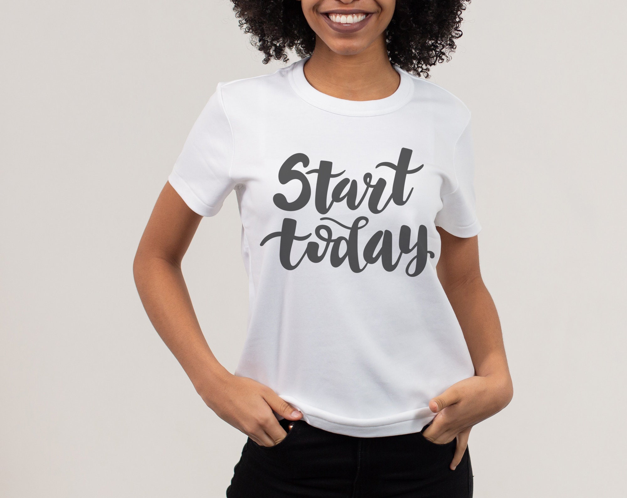 SVG Cut File Start Today, File for Cricut, Hand Lettering - Etsy