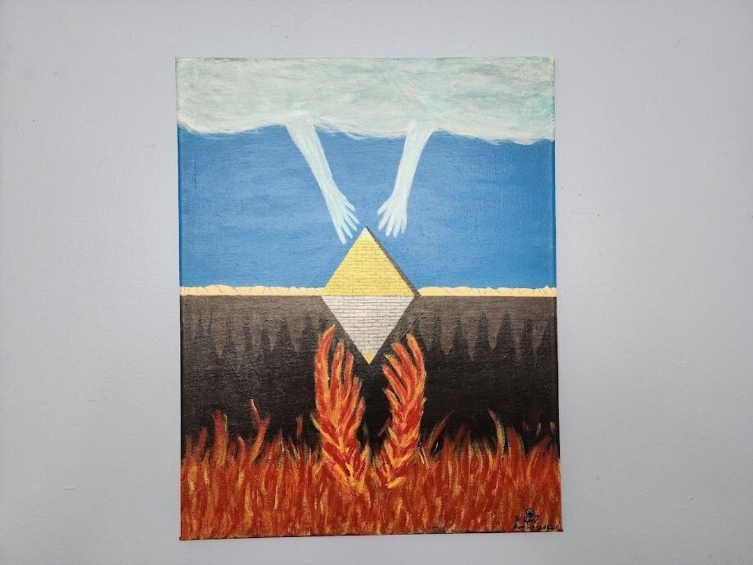 Spiritual Satanic Wall Art Decor Original Acrylic Painting on - Etsy