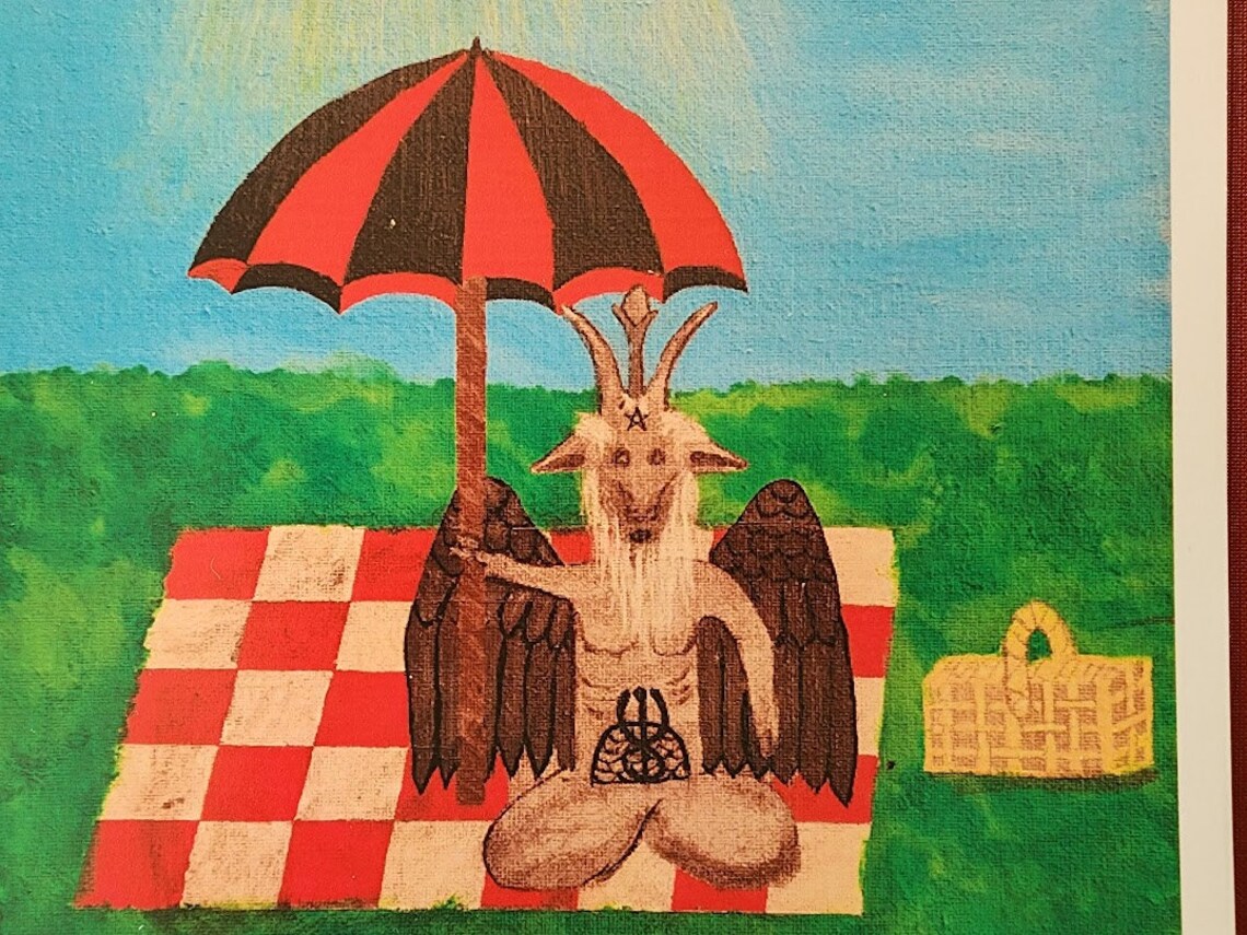 Satanic Art Photo Print Baphomet Uplifting Quote Spring Landscape ...