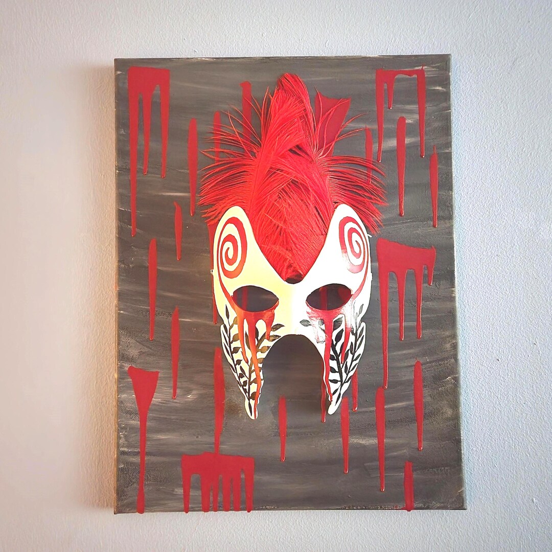 Bloody Tears Wall Painting, 3D Mixed Media Artwork on 12x16 Inch ...
