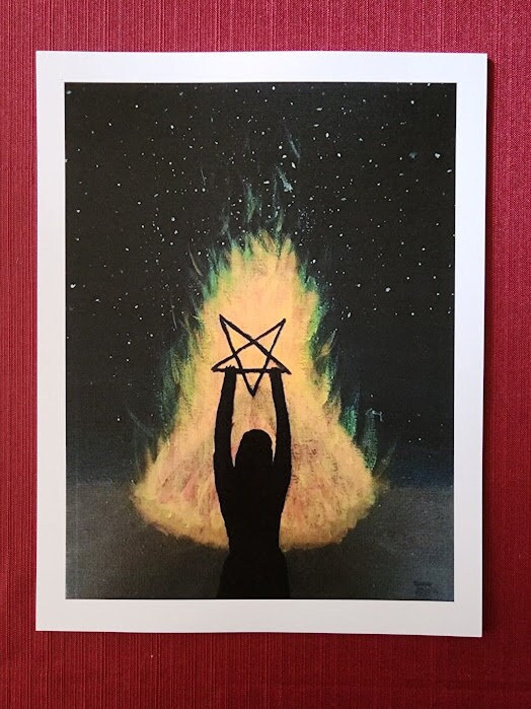 Sacred Fire Satanic Art Print Photo Print Gothic Gallery - Etsy