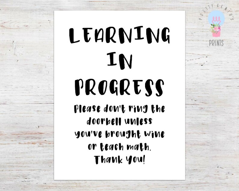 Learning in Progress Printable Sign 8.5x11 Digital Download - Etsy Finland