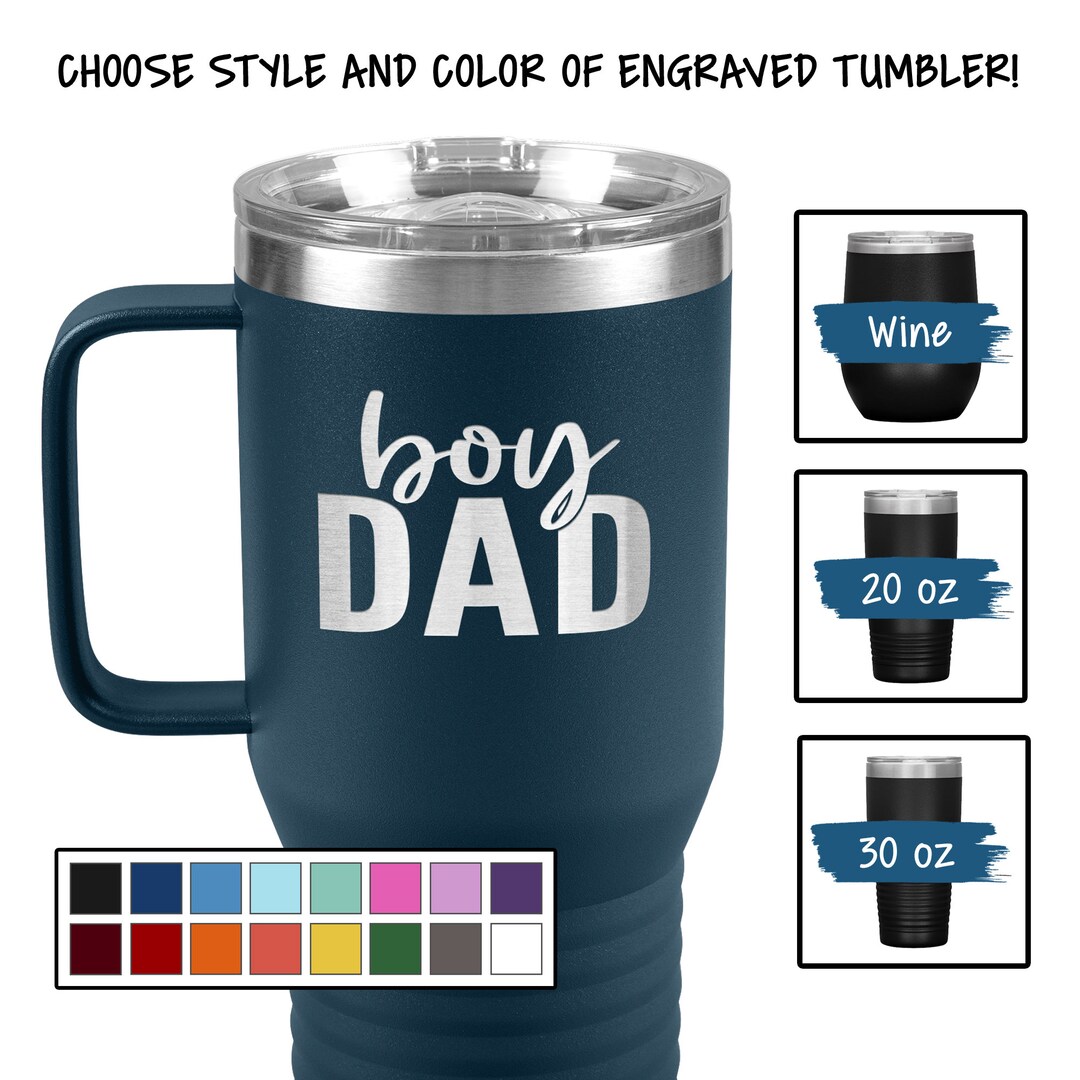 Boy Dad Tumbler Engraved Tumbler for Boy Dad Gift Proud Dad of Sons ...