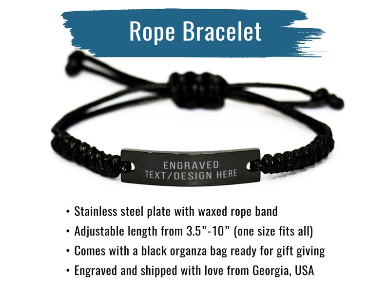 Custom Friendship Bracelets for Men "best Friends Forever" Personalized ...