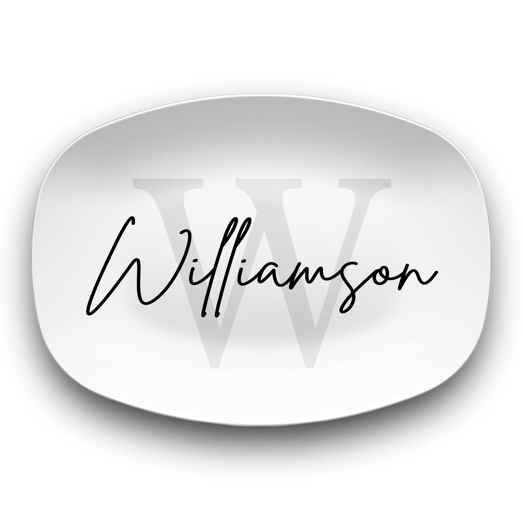 Custom Platter With Last Name and Initial Monogram Wedding Gift Plate ...