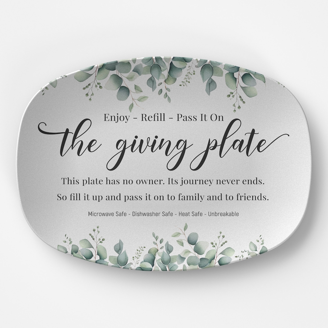 Giving Plate Serving Platter Hostess Gift Housewarming Gift for Sharing ...