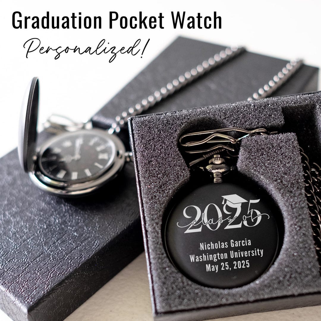 Custom Gift for Graduation Class of 2025 Personalized Pocket Watch for ...