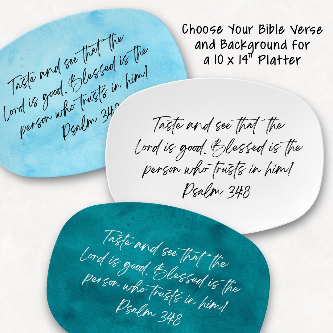 Custom Bible Verse Platter Personalized Durable Serving Tray Scripture ...