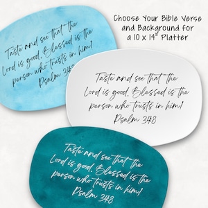 Custom Bible Verse Platter Personalized Durable Serving Tray Scripture ...
