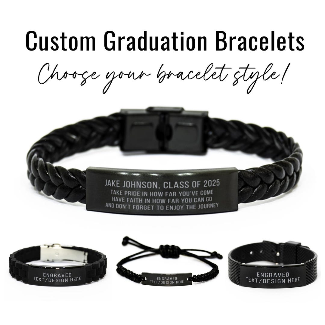 Custom Gift for Graduation Bracelet "take Pride" Personalized Engraved ...