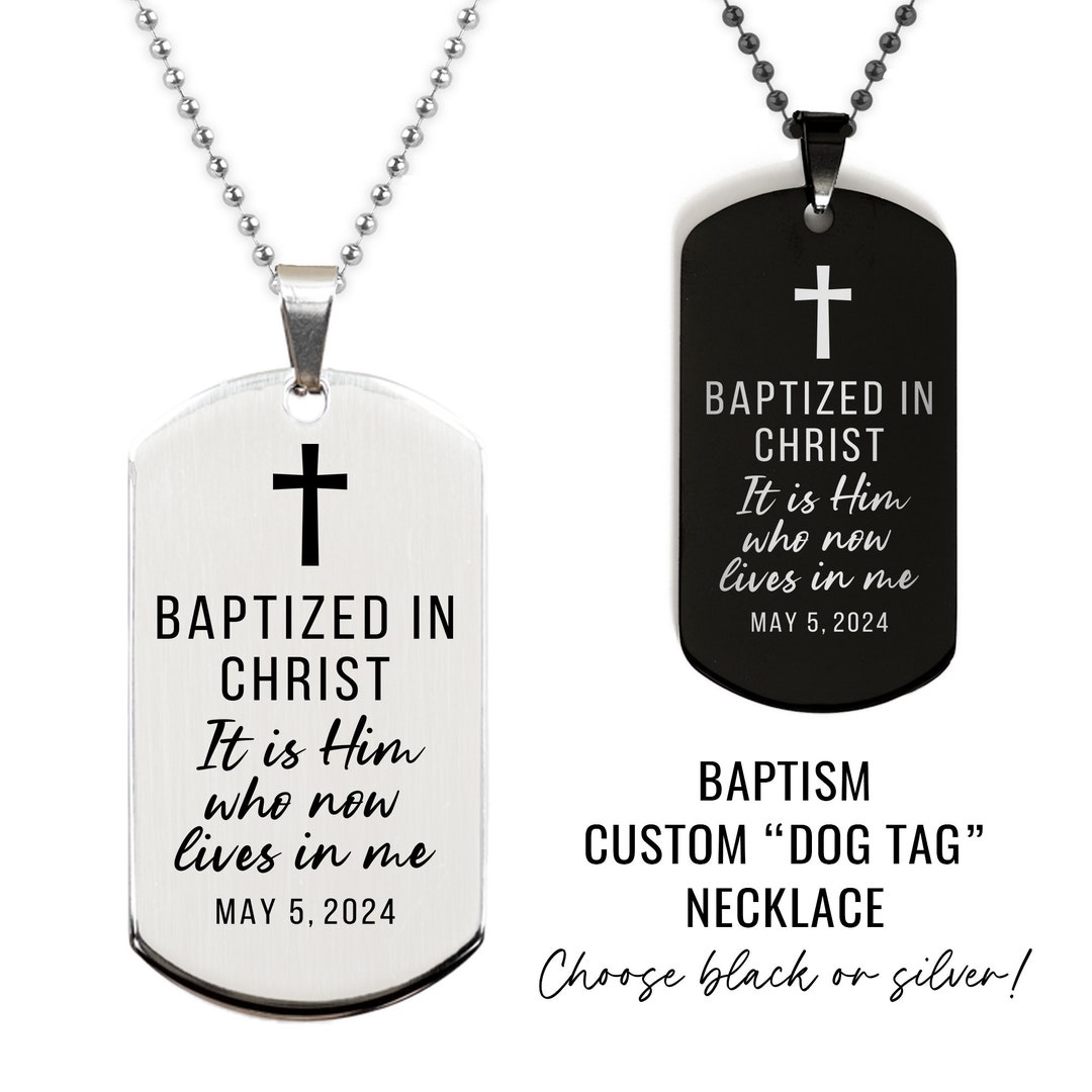 Custom Gift for Baptism "baptized in Christ" Personalized Silver or ...