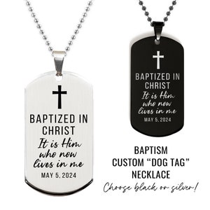 Custom Gift for Baptism "baptized in Christ" Personalized Silver or ...
