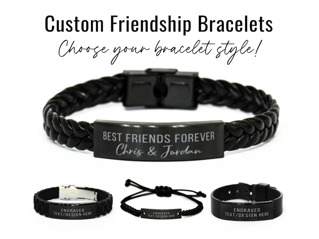Custom Friendship Bracelets for Men best Friends - Etsy