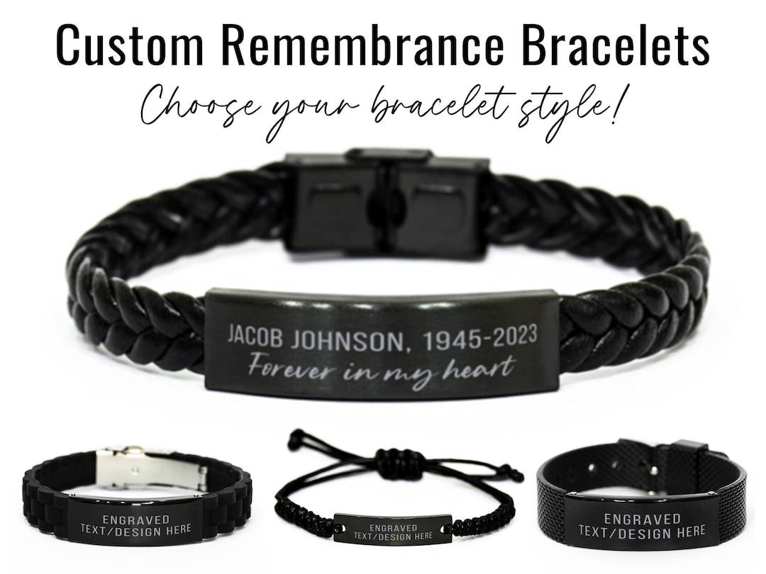 Custom Remembrance Bracelet forever in My Heart in - Etsy
