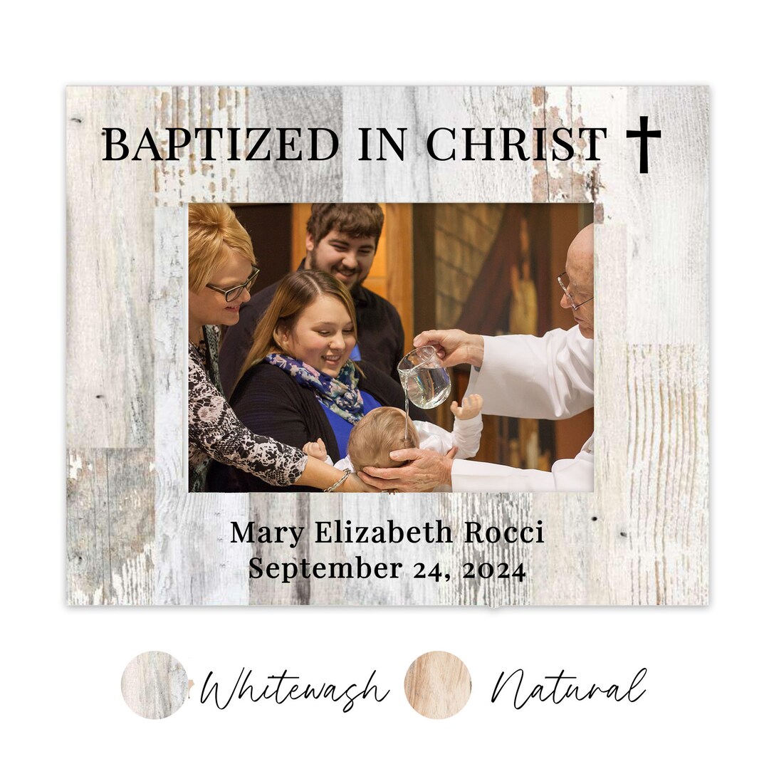 Custom Baptism Frame for Baptism Picture Pallet Wood Frame for Infant ...