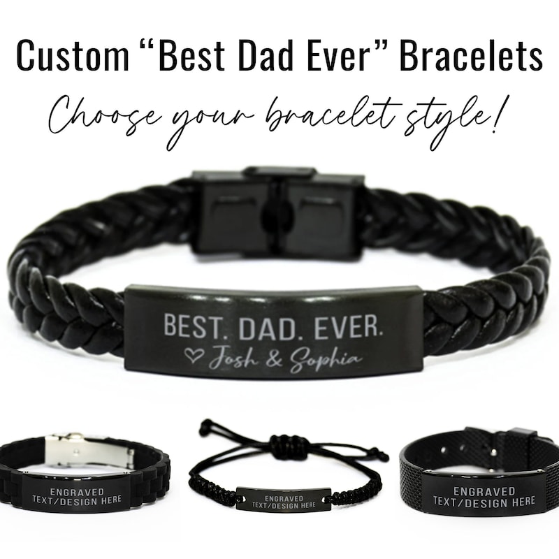 Fathers Day Bracelet With Children S Names