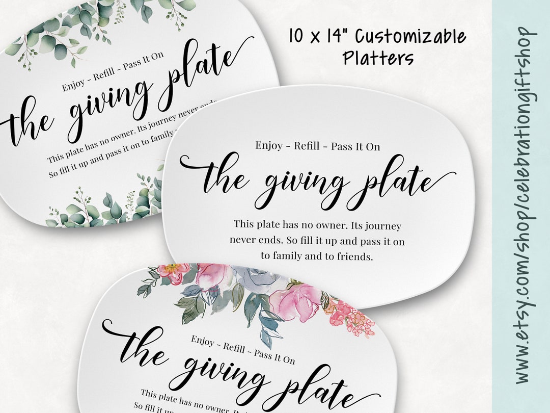 Giving Plate Serving Platter Hostess Gift Housewarming Gift for Sharing ...