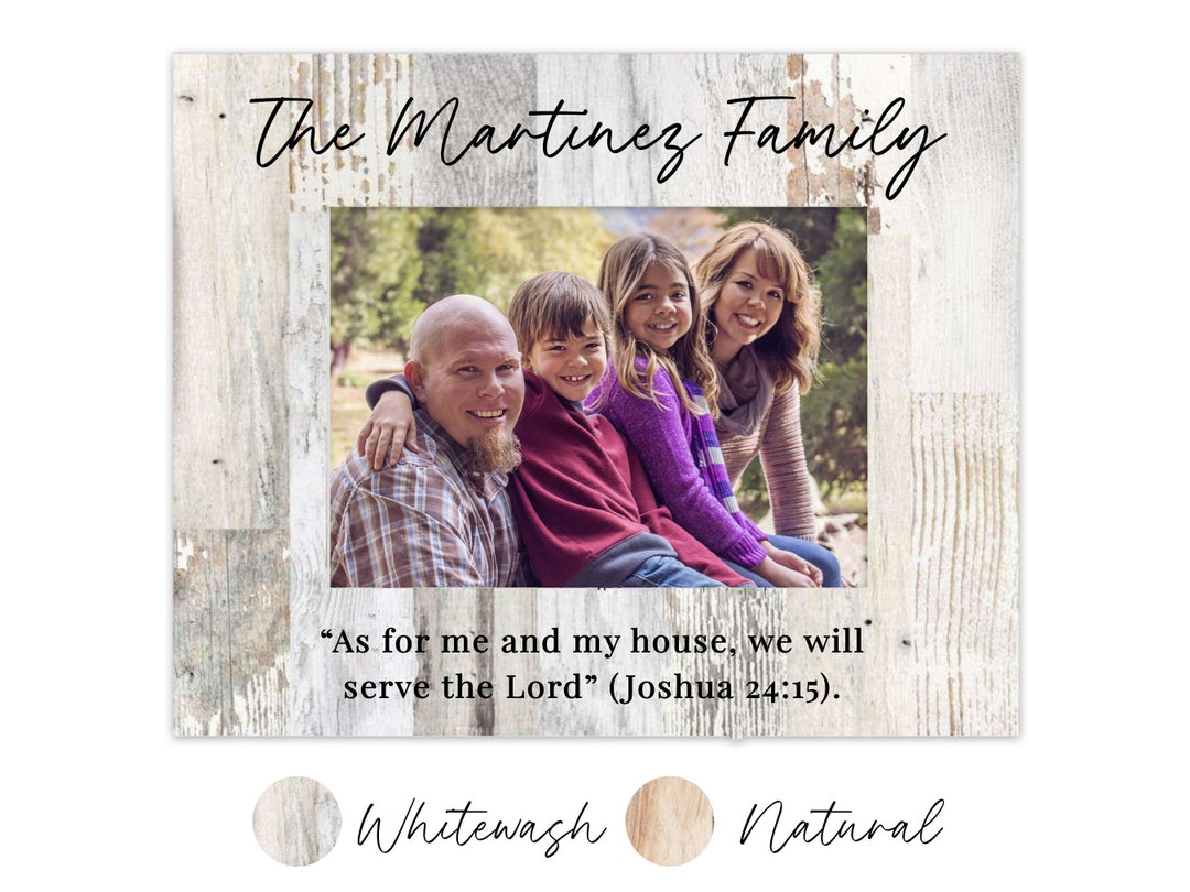 Custom Pallet Wood Frame for Family Picture With Bible Verse Home Décor ...