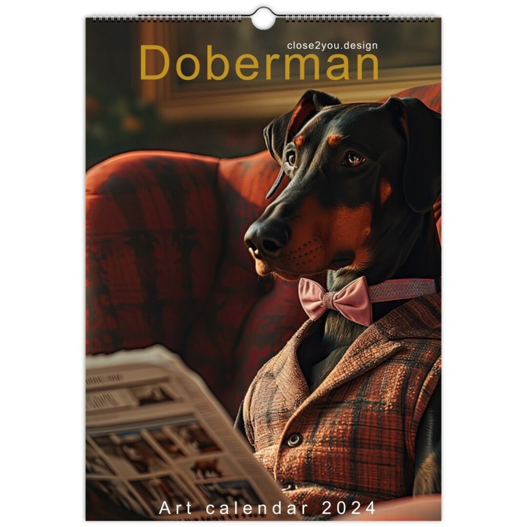 2024 Doberman Art Calendar 12 Unique Artistic Styles - Etsy