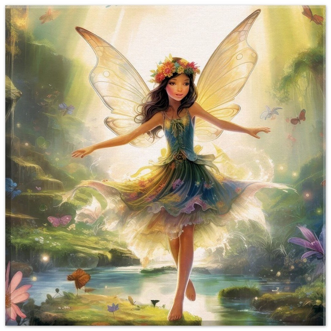 Fairy Tale Enchantment Wall Art - Magical Wonderland Fairy for Girls ...