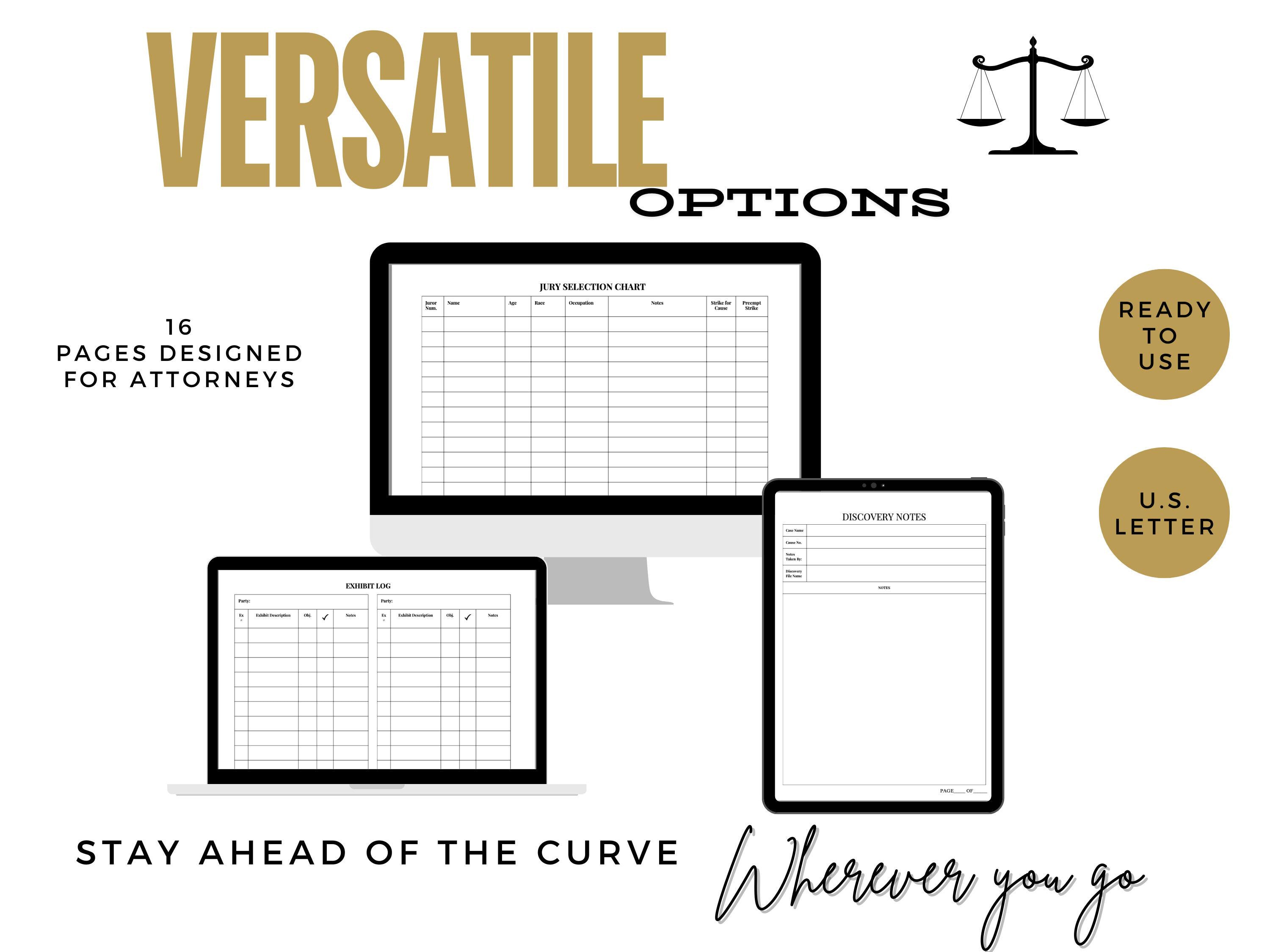 Trial Essentials, Paralegal Printable, Court Prep,office Organization ...
