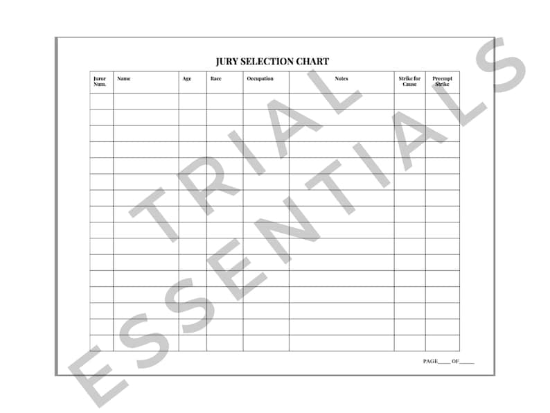 Trial Essentials, Paralegal Printable, Court Prep,office Organization ...