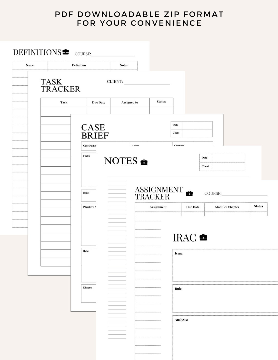 Law School Bundle| Law Student Organization |lecture Essentials ...