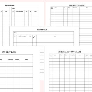 Trial Essentials, Paralegal Printable, Court Prep,office Organization ...