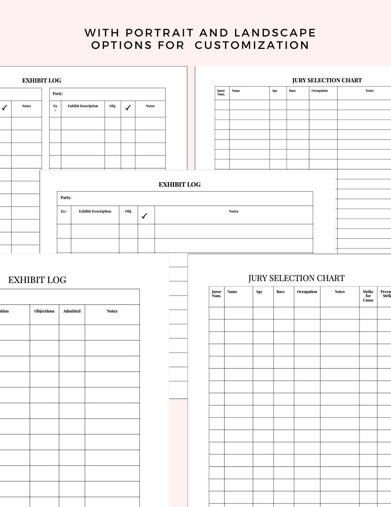 Trial Essentials, Paralegal Printable, Court Prep,office Organization ...