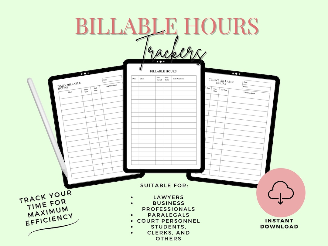 Time Sheets for Professionals| Time Tracking for Lawyers |billable Hour ...