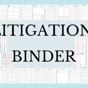 Litigation Binder for Lawyers,attorney Case Organizing Bundle, Law Firm ...