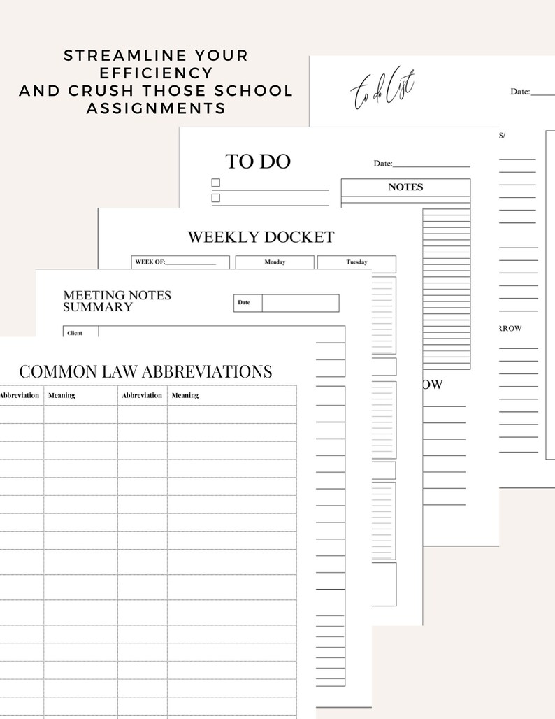 Law School Essentials Bundle: Lecture Notes, IRAC, Case Research (PDF ...