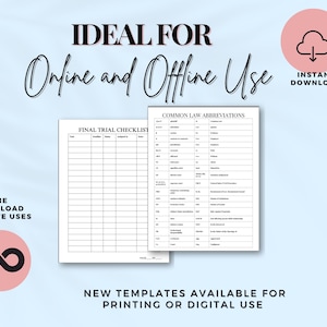 Litigation Binder for Lawyers,attorney Case Organizing Bundle, Law Firm ...