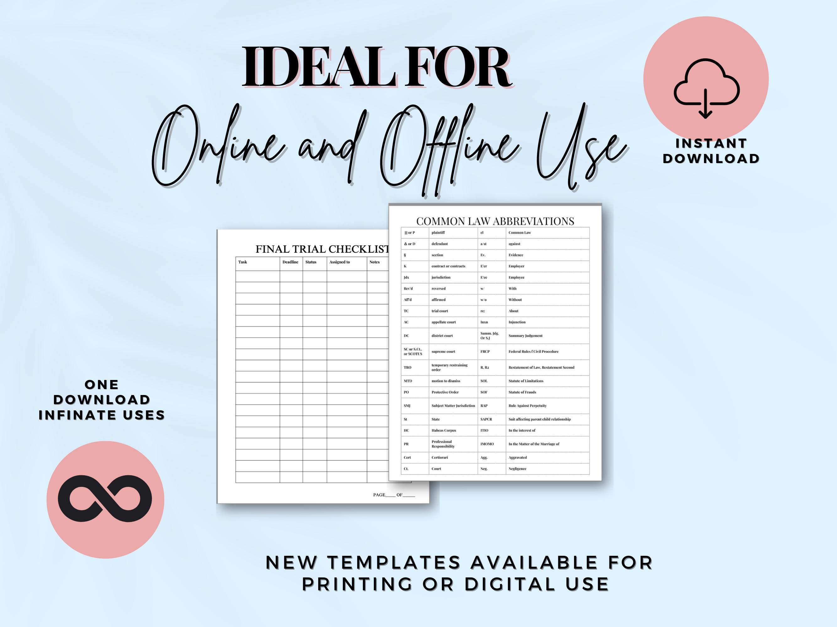 Litigation Binder for Lawyers,attorney Case Organizing Bundle, Law Firm ...