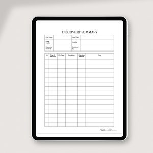 Trial Essentials, Paralegal Printable, Court Prep,office Organization ...