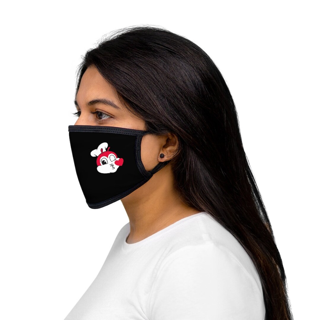 Jollibee Joliibae Kiss Emoji Mixed-fabric Face Mask - Etsy