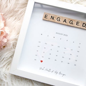 Married Scrabble Shadow Box Frame With Special Date | Wedding or ...
